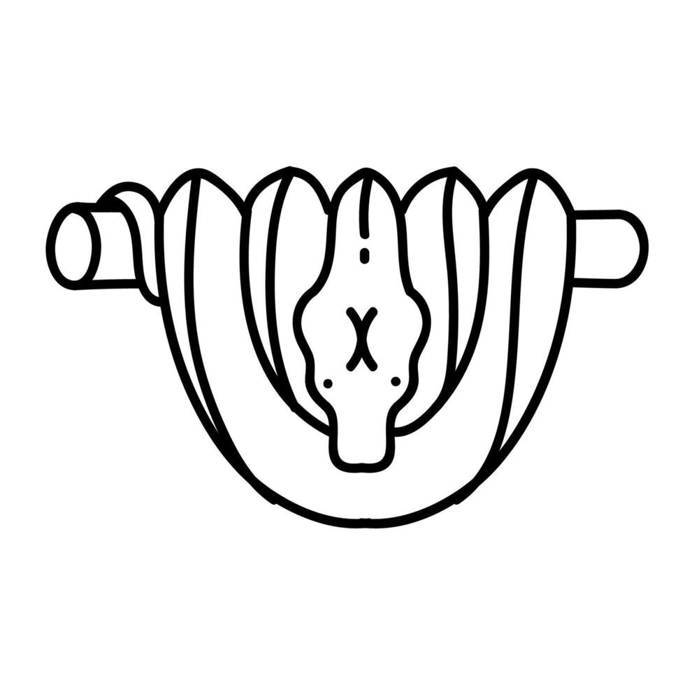 Green tree python icon. Hand drawn vector illustration. 39396410 Vector ...