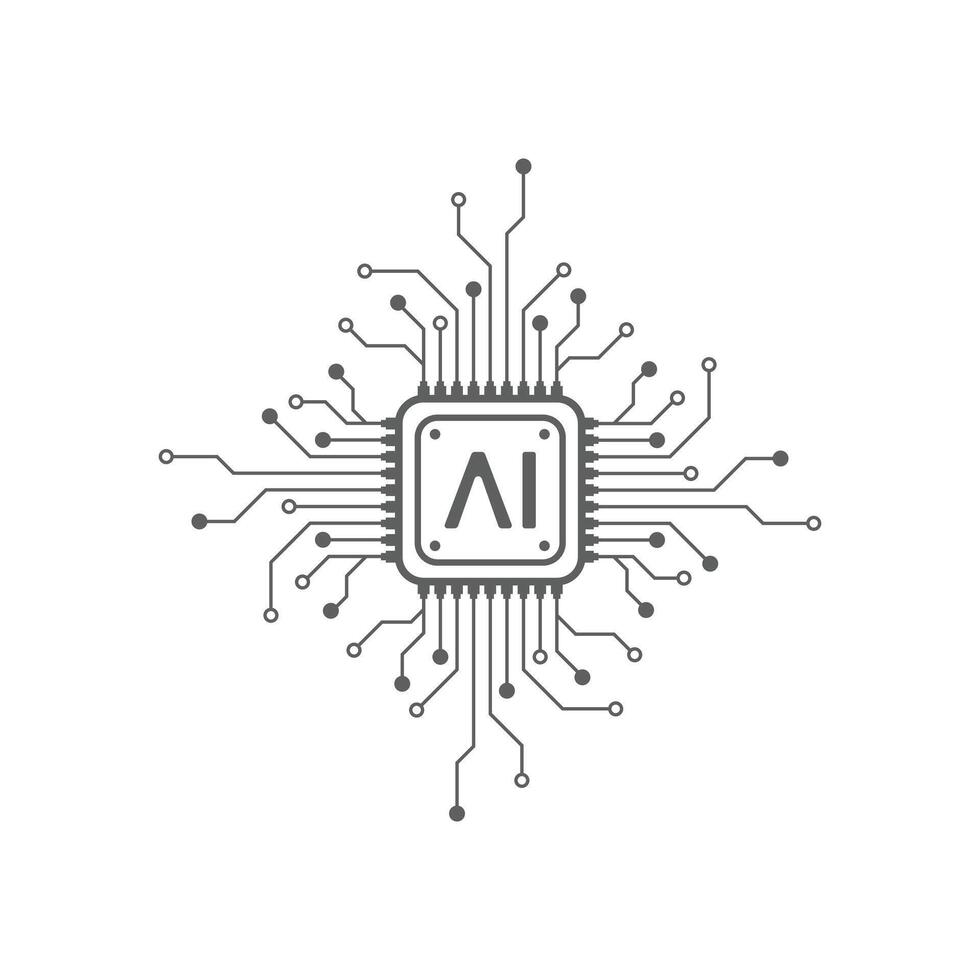 Artificial Intelligence Circuit Line Style Machine Learning Design Smart Network Digital