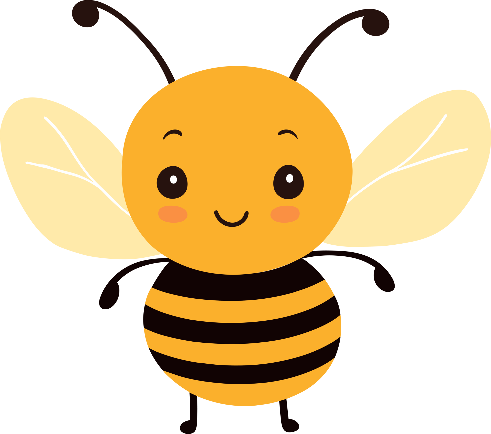 Ai Generated Cute Bee Clipart Design Illustration 39398806 Png