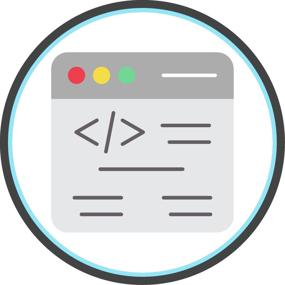 Web Coding Flat Circle Icon 39413409 Vector Art at Vecteezy