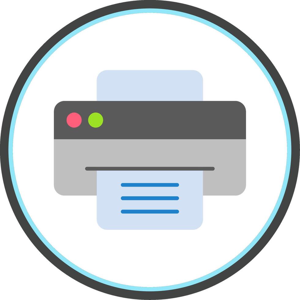 Printer Flat Circle Icon 39413607 Vector Art at Vecteezy