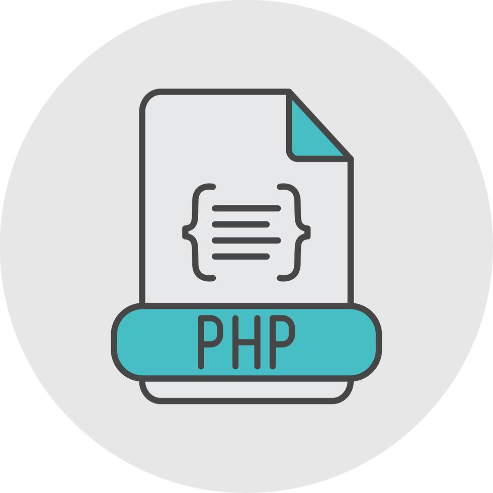 Php Line Filled Light Circle Icon 39418925 Vector Art at Vecteezy