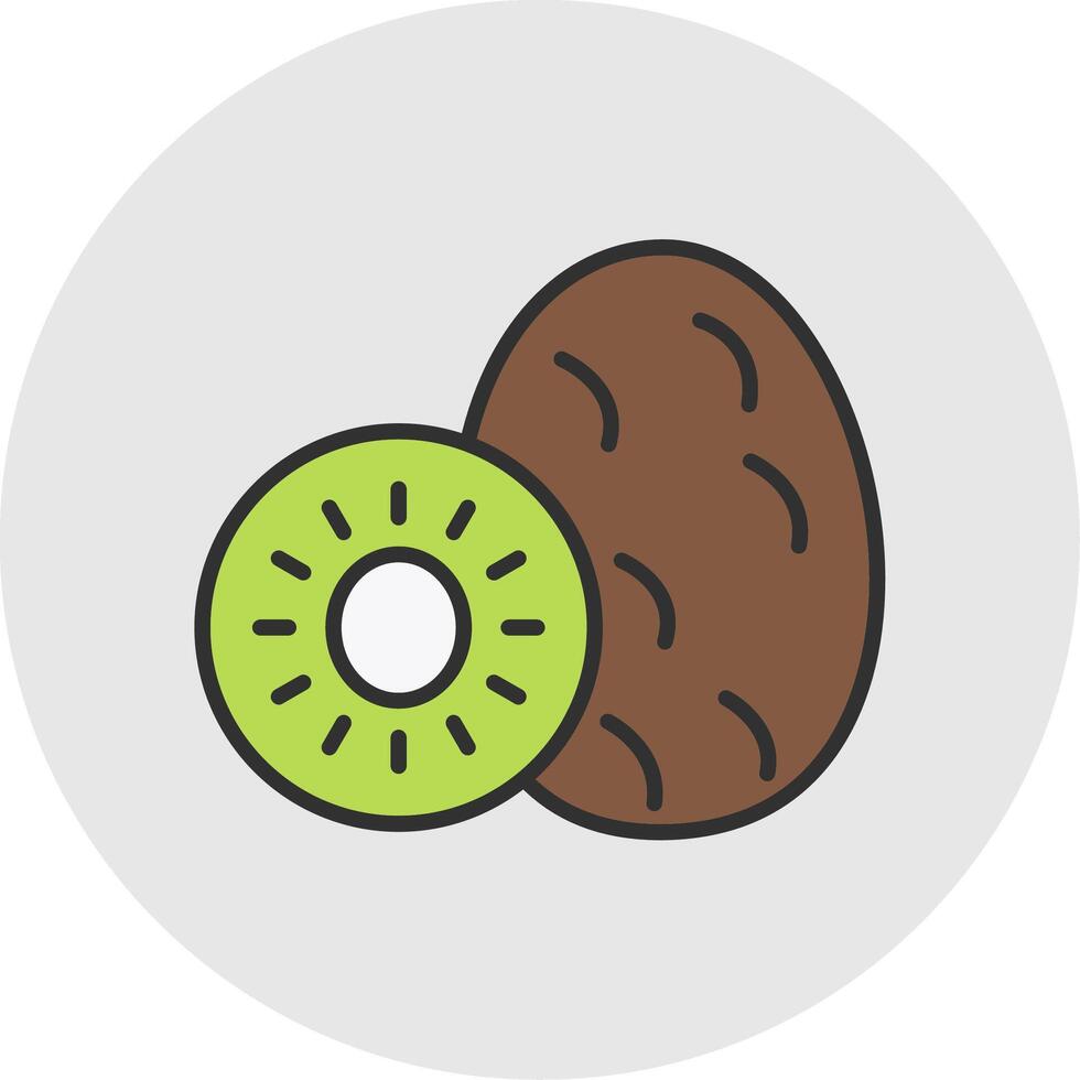 Kiwi Line Filled Light Circle Icon 39419038 Vector Art at Vecteezy