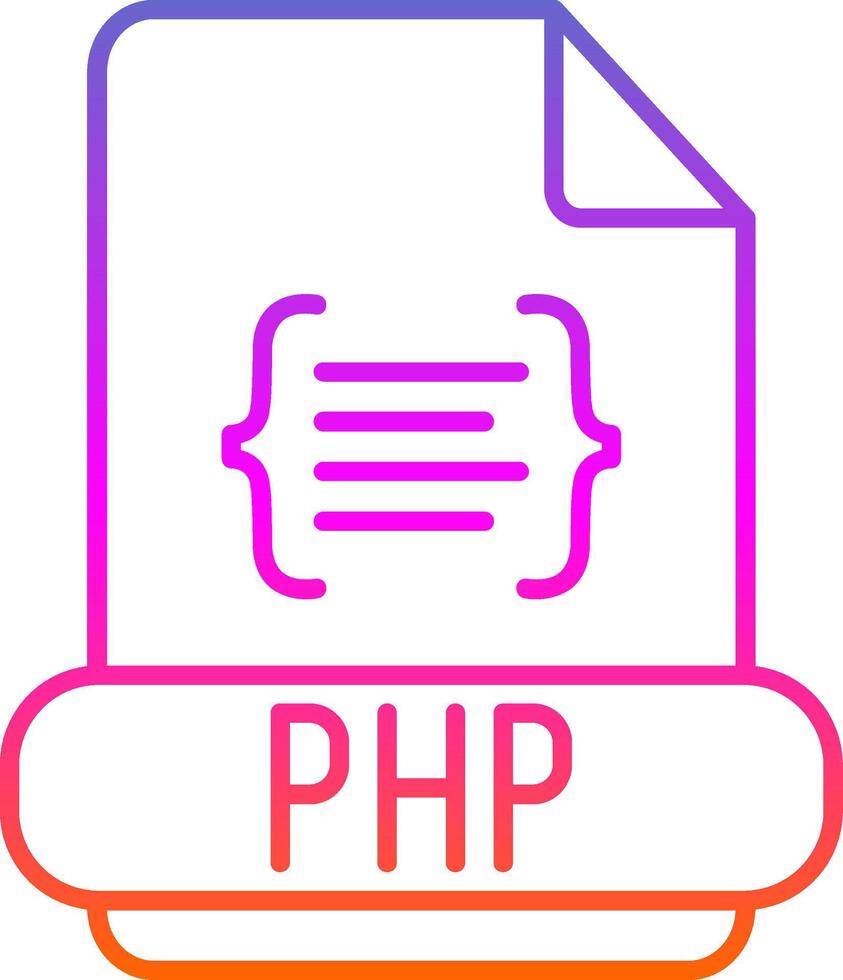 Php Line Gradient Icon 39421692 Vector Art at Vecteezy