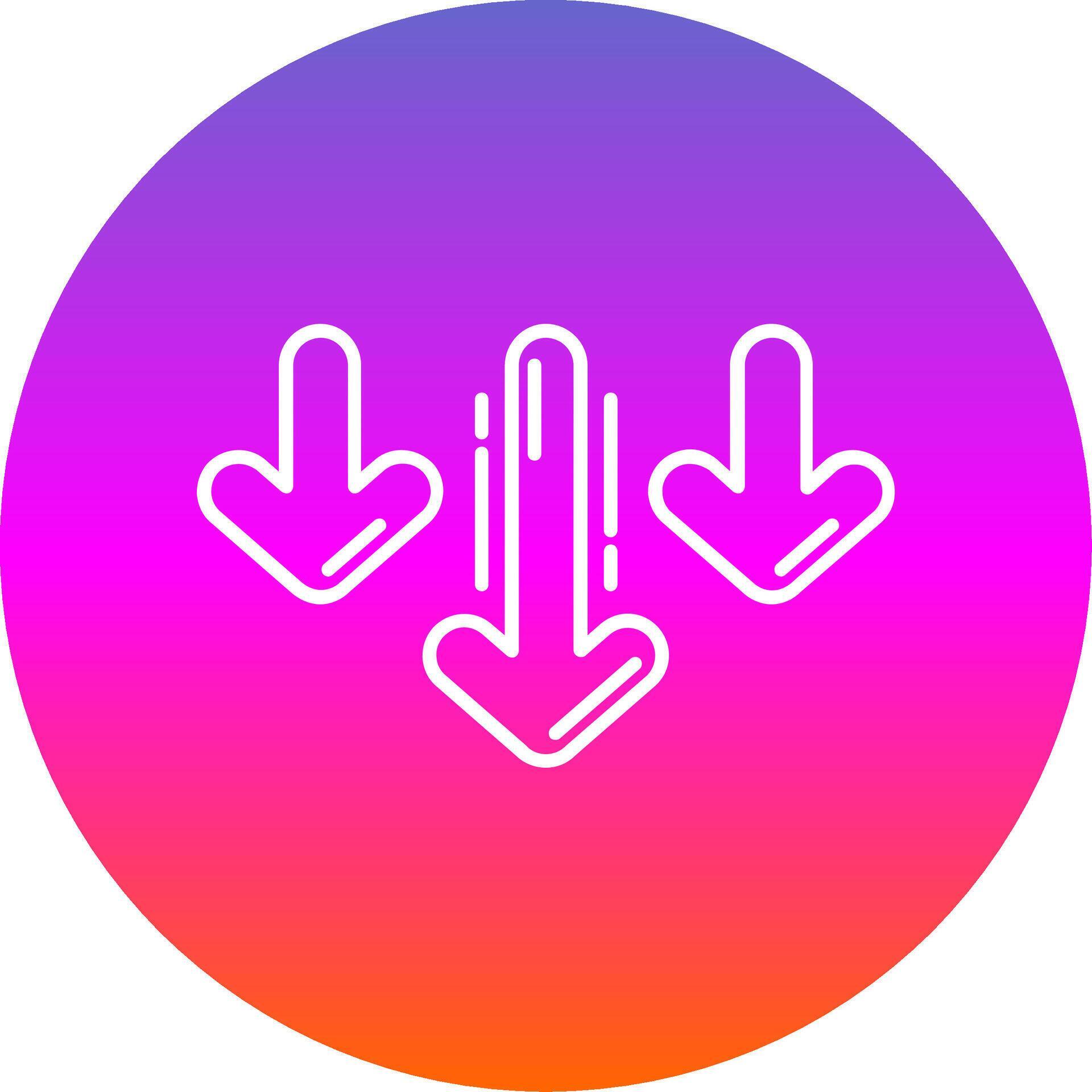 Decrease Line Gradient Circle Icon 39422525 Vector Art at Vecteezy