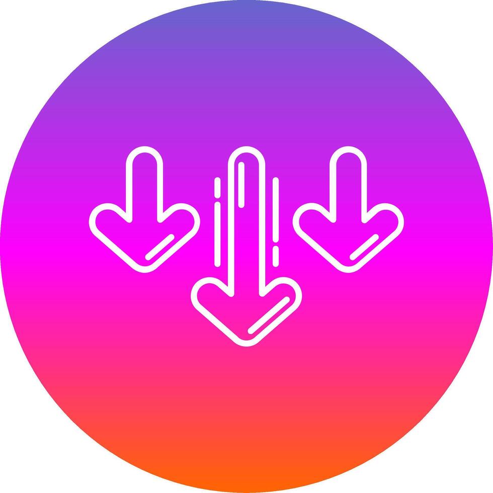 Decrease Line Gradient Circle Icon 39422525 Vector Art at Vecteezy