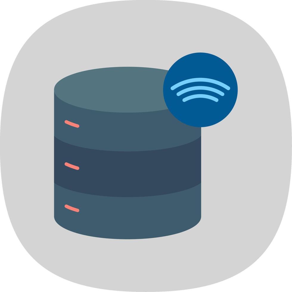 Wireless Database Flat Curve Icon 39424467 Vector Art at Vecteezy