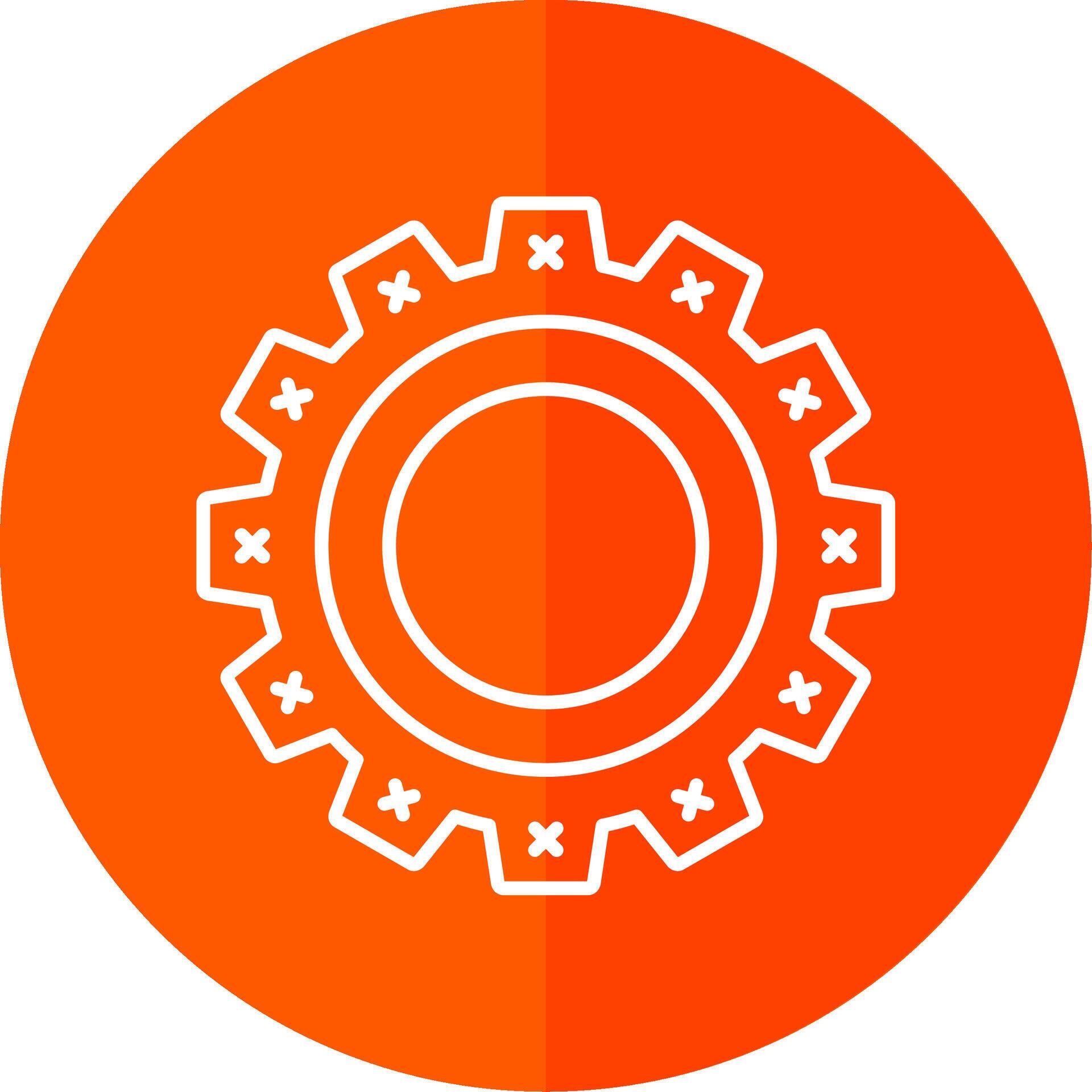 Cogwheel Line Red Circle Icon 39425497 Vector Art at Vecteezy