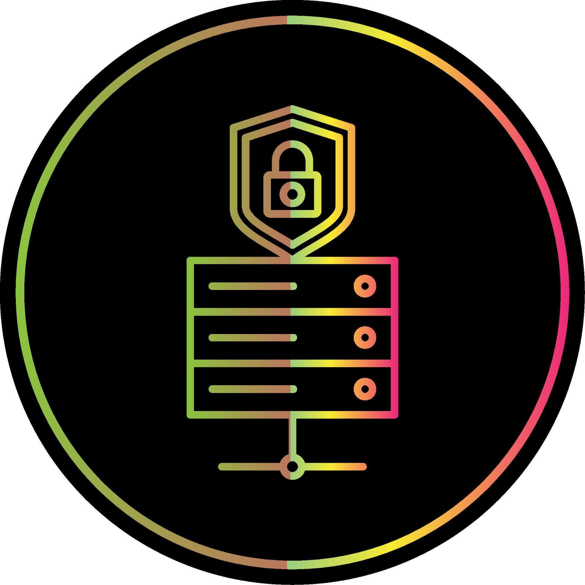 Data Protection Line Gradient Due Color Icon 39426920 Vector Art At