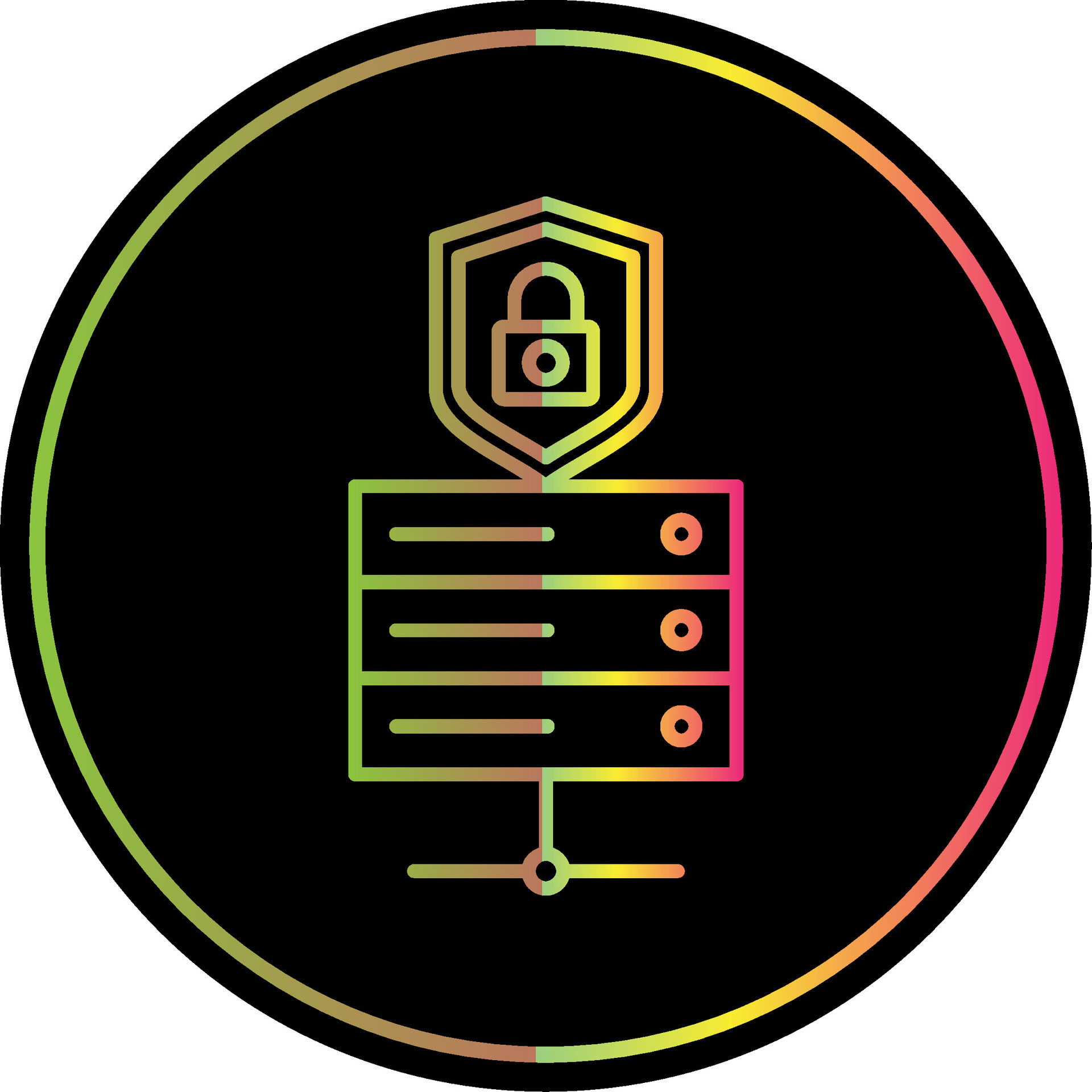 Data Protection Line Gradient Due Color Icon 39426920 Vector Art At