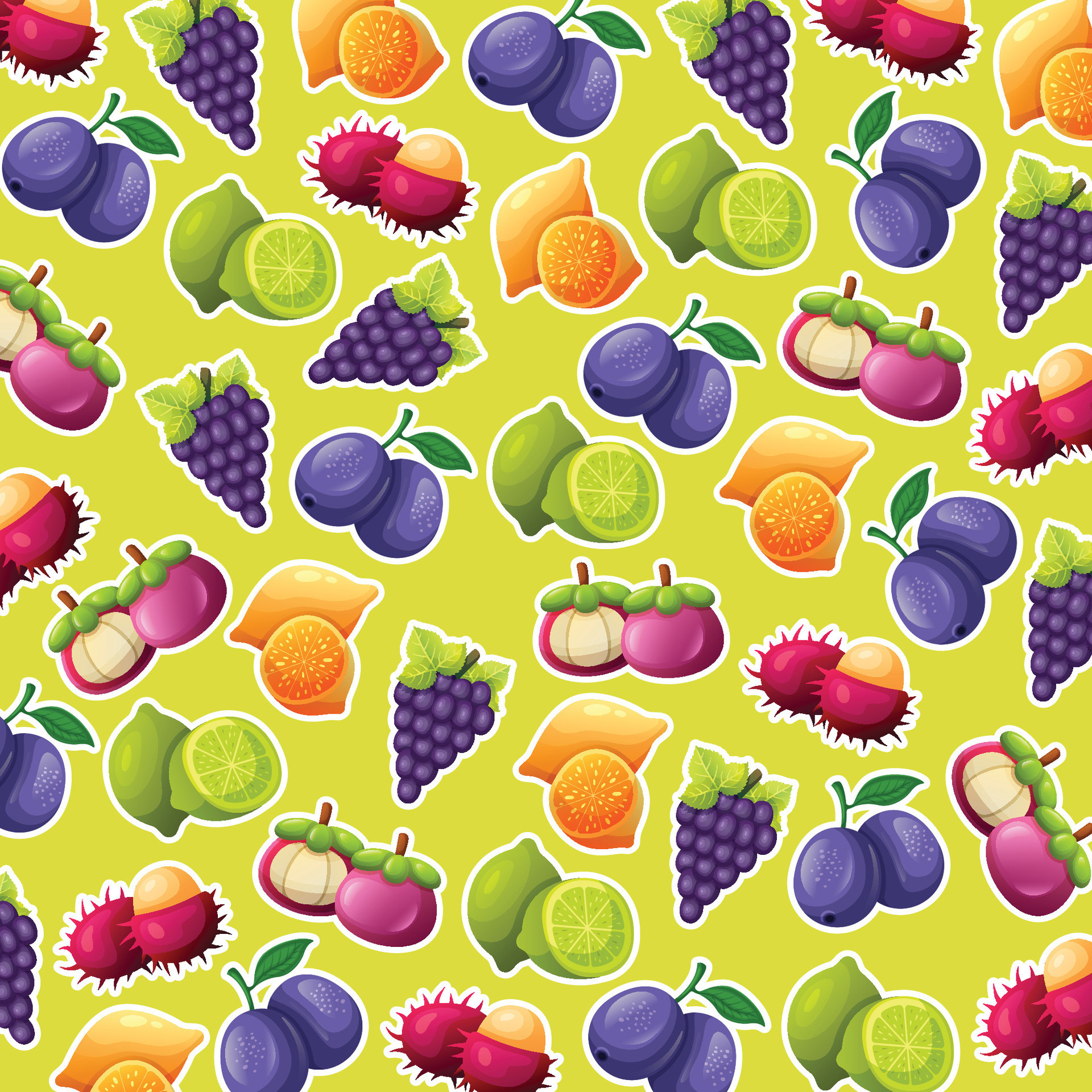 Fruit pattern background design 39431481 Vector Art at Vecteezy