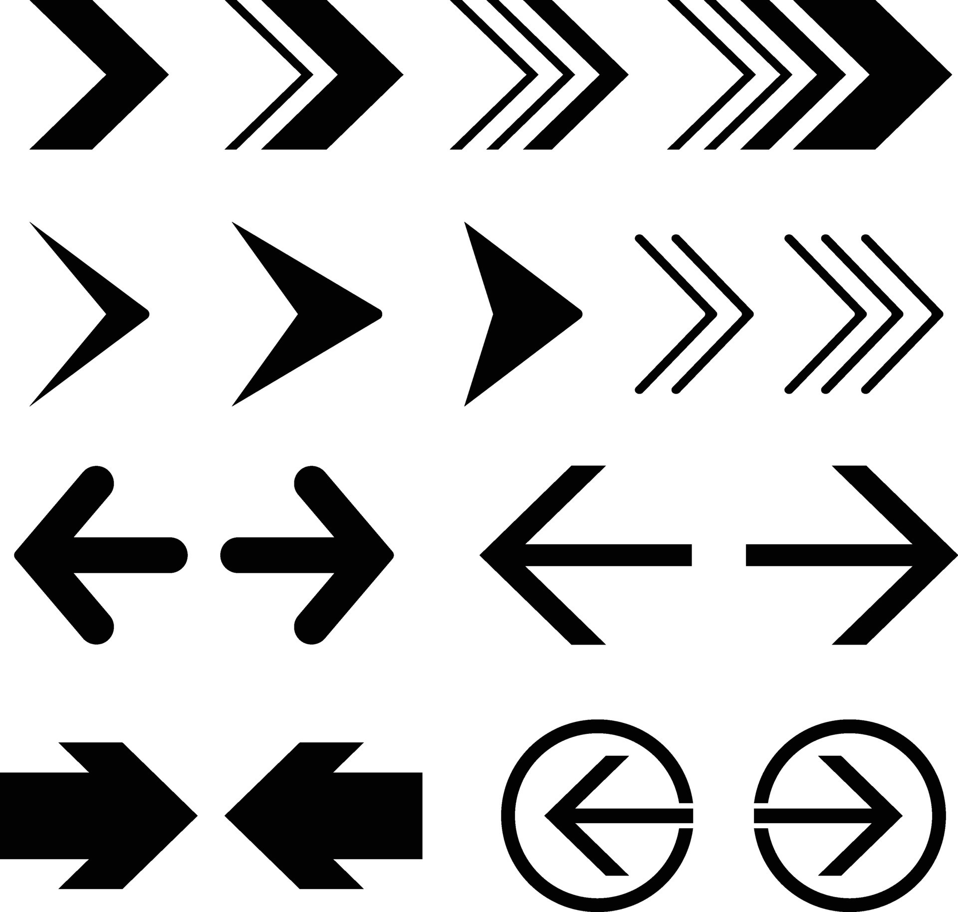 Arrows Set Black Icons Arrow Icon Arrow Vector Collection 39455232 Vector Art At Vecteezy