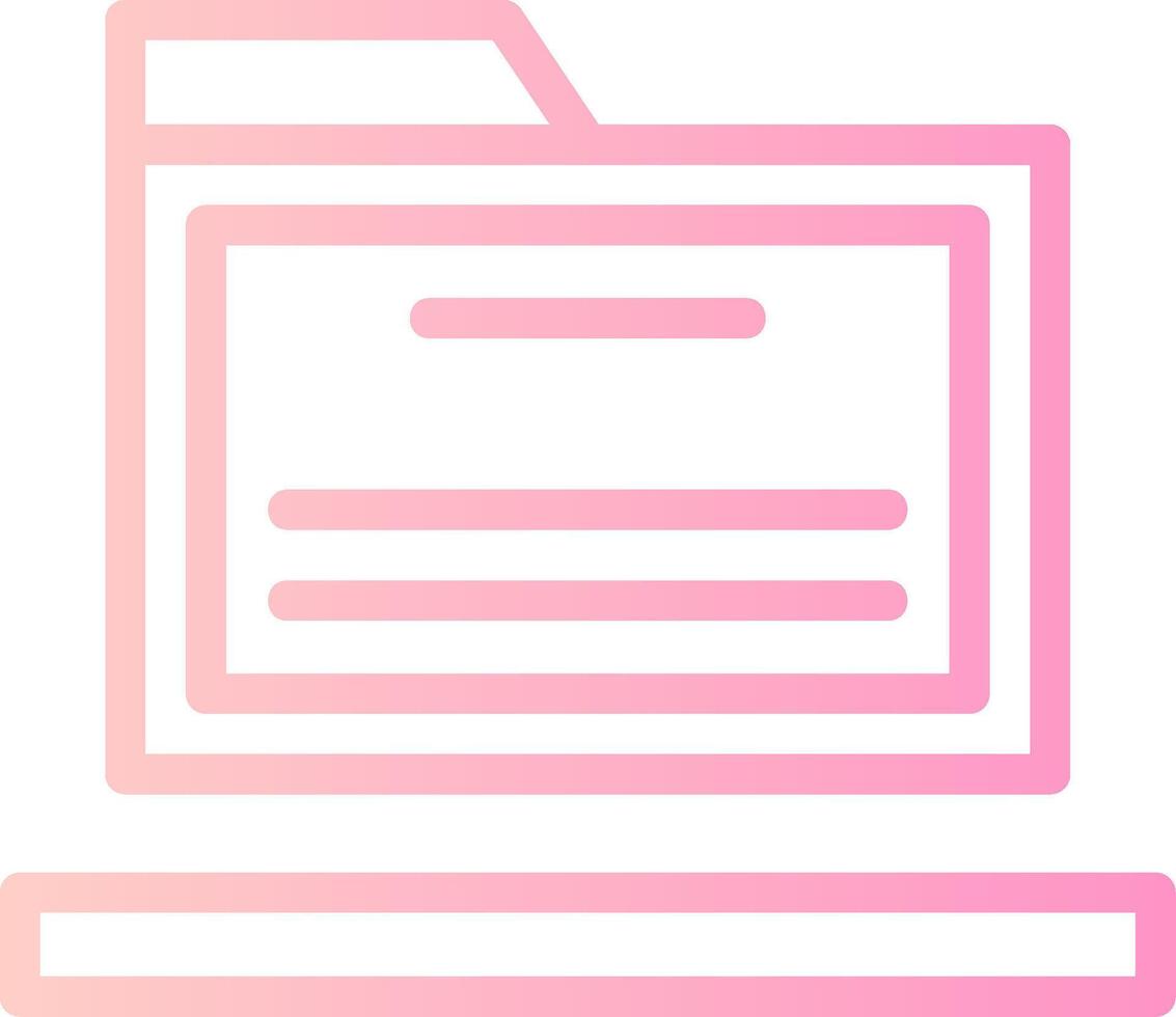 carpeta lineal degradado icono 39460564 Vector en Vecteezy