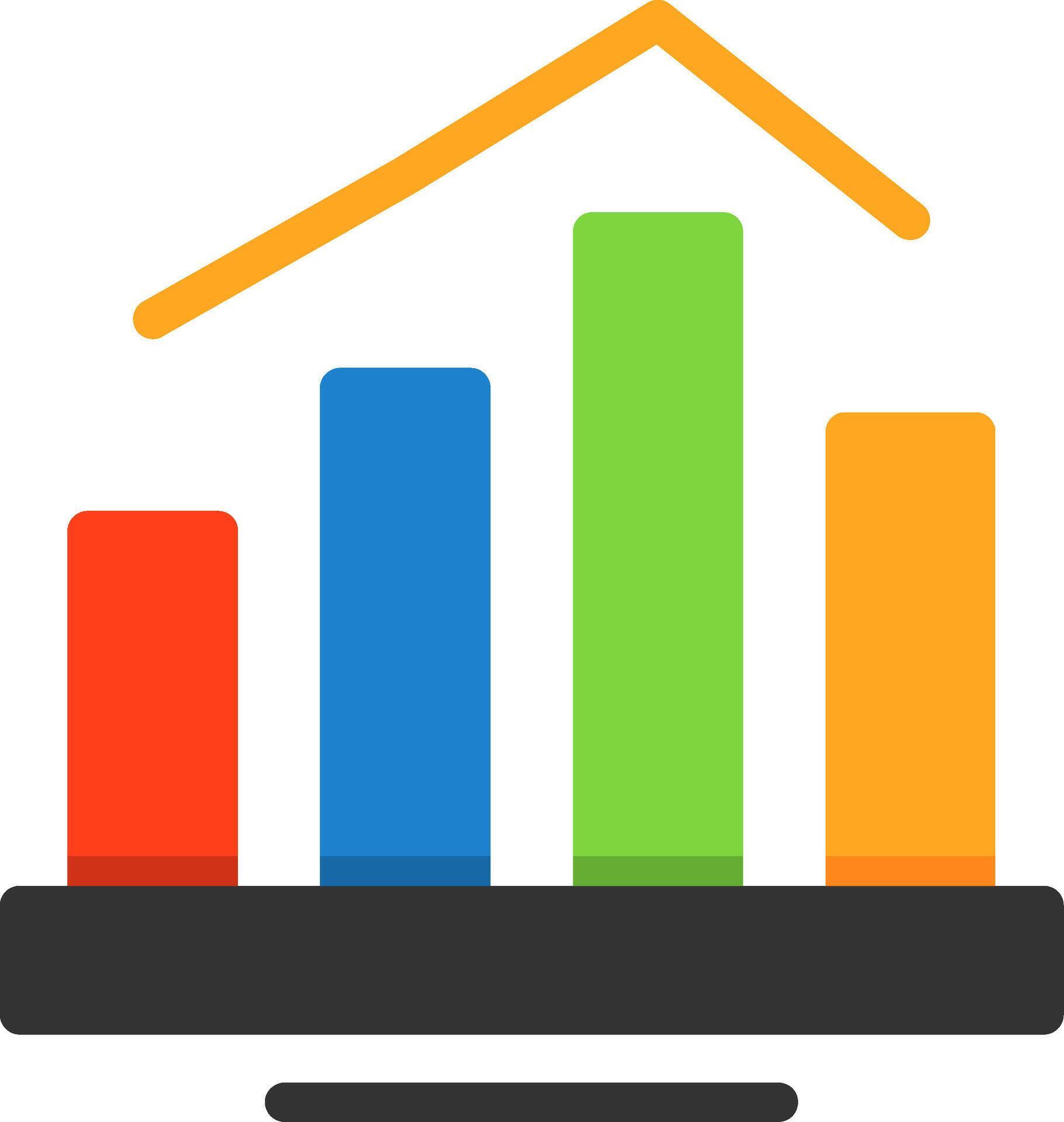 Bar chart Flat Icon 39461751 Vector Art at Vecteezy