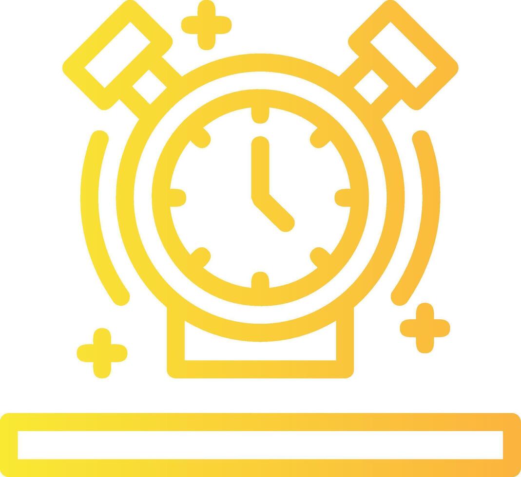 Alarm Clock Linear Gradient Icon 39462985 Vector Art At Vecteezy