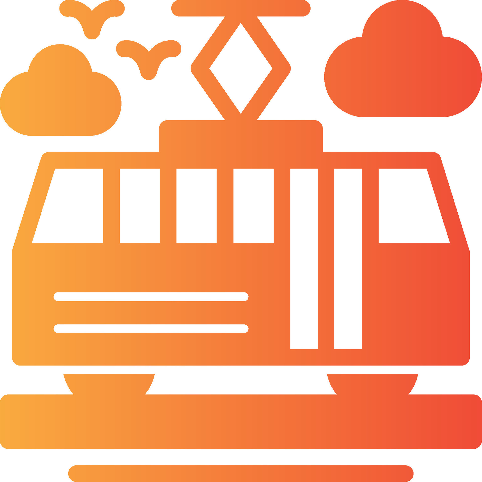 Tram Solid Multi Gradient Icon 39466619 Vector Art at Vecteezy