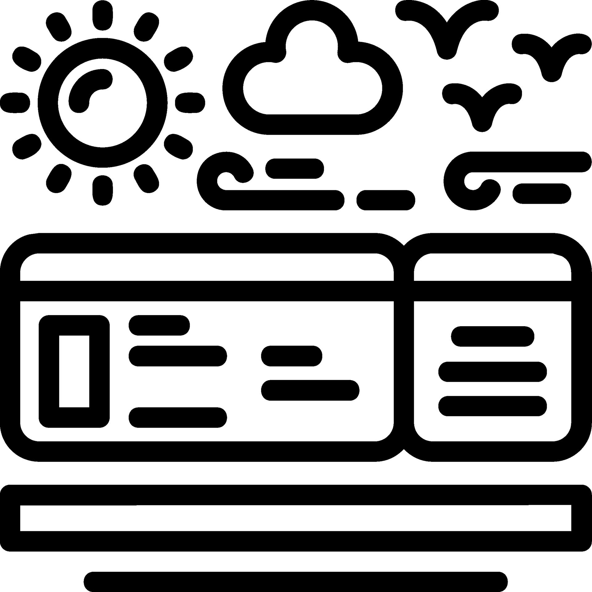 Boarding Pass Line Icon 39468142 Vector Art At Vecteezy