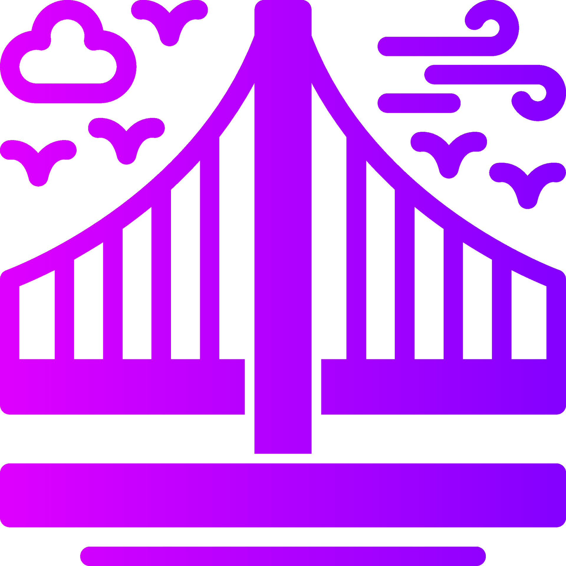Bridge Solid Multi Gradient Icon 39468606 Vector Art at Vecteezy