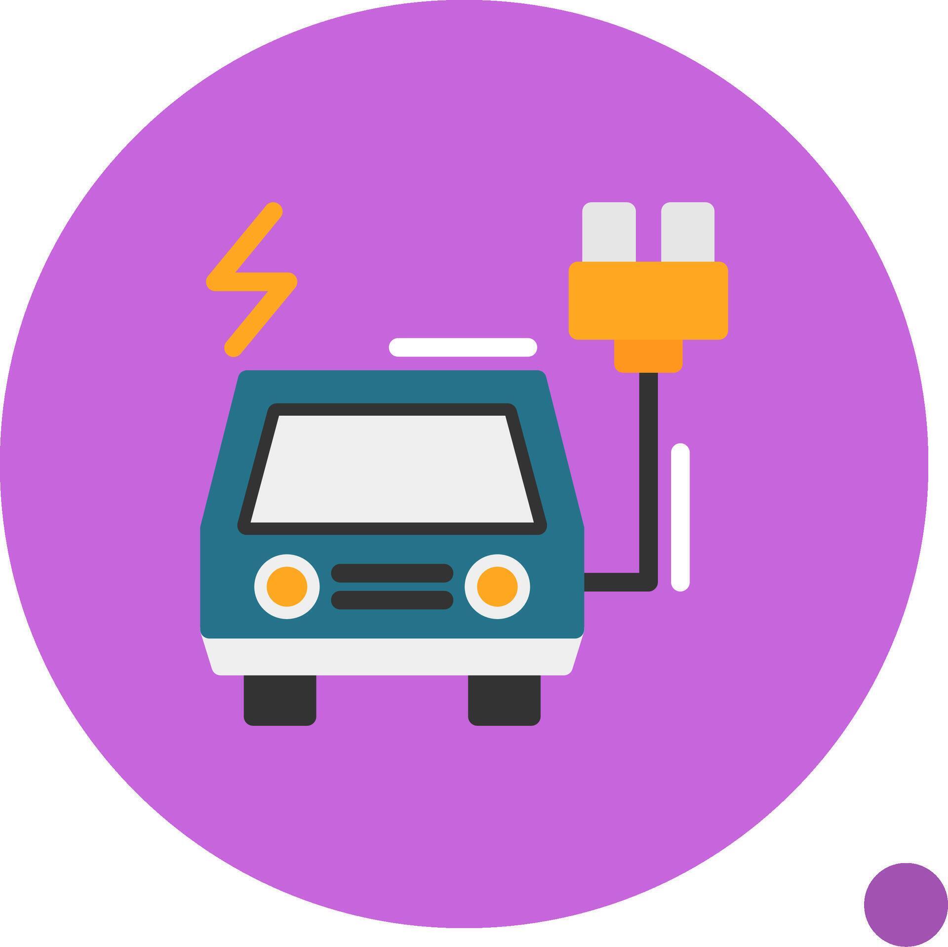 Electric Vehicle Charging Station Flat Shadow Icon 39470217 Vector Art