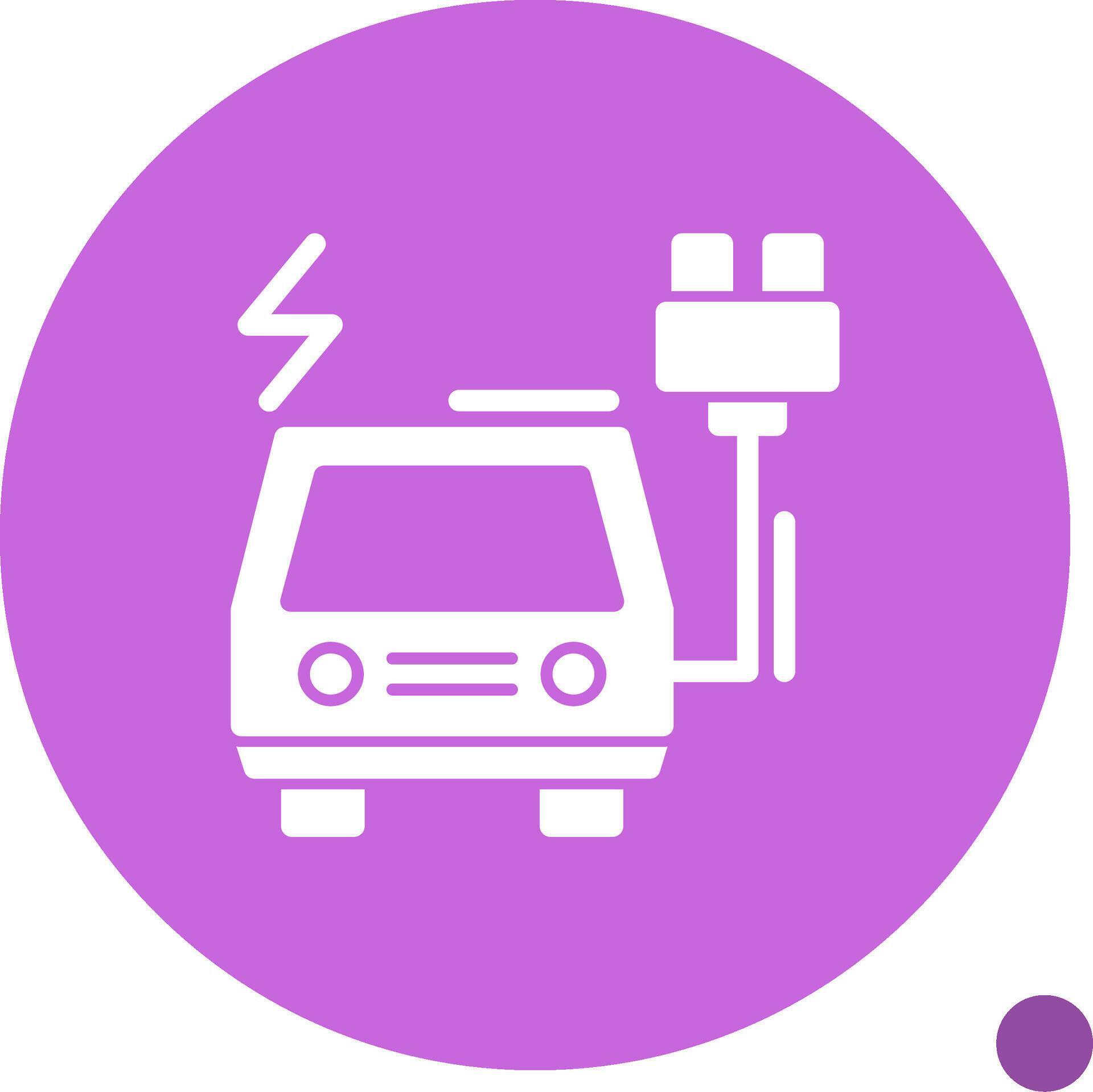 Electric Vehicle Charging Station Glyph Shadow Icon 39470230 Vector Art