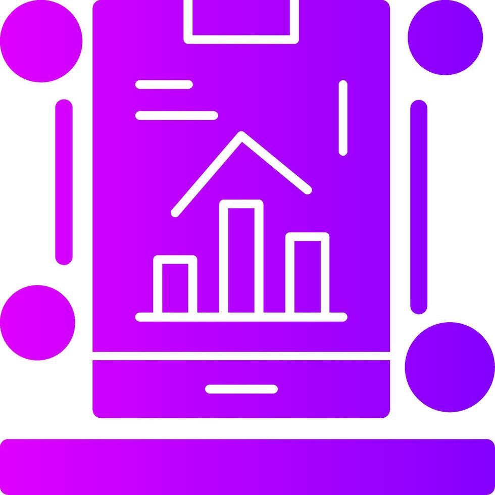 Mobile app analytics Solid Multi Gradient Icon 39472669 Vector Art at ...