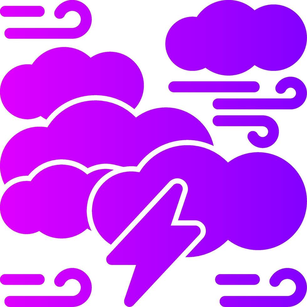 Thunderstorm Solid Multi Gradient Icon 39476782 Vector Art at Vecteezy