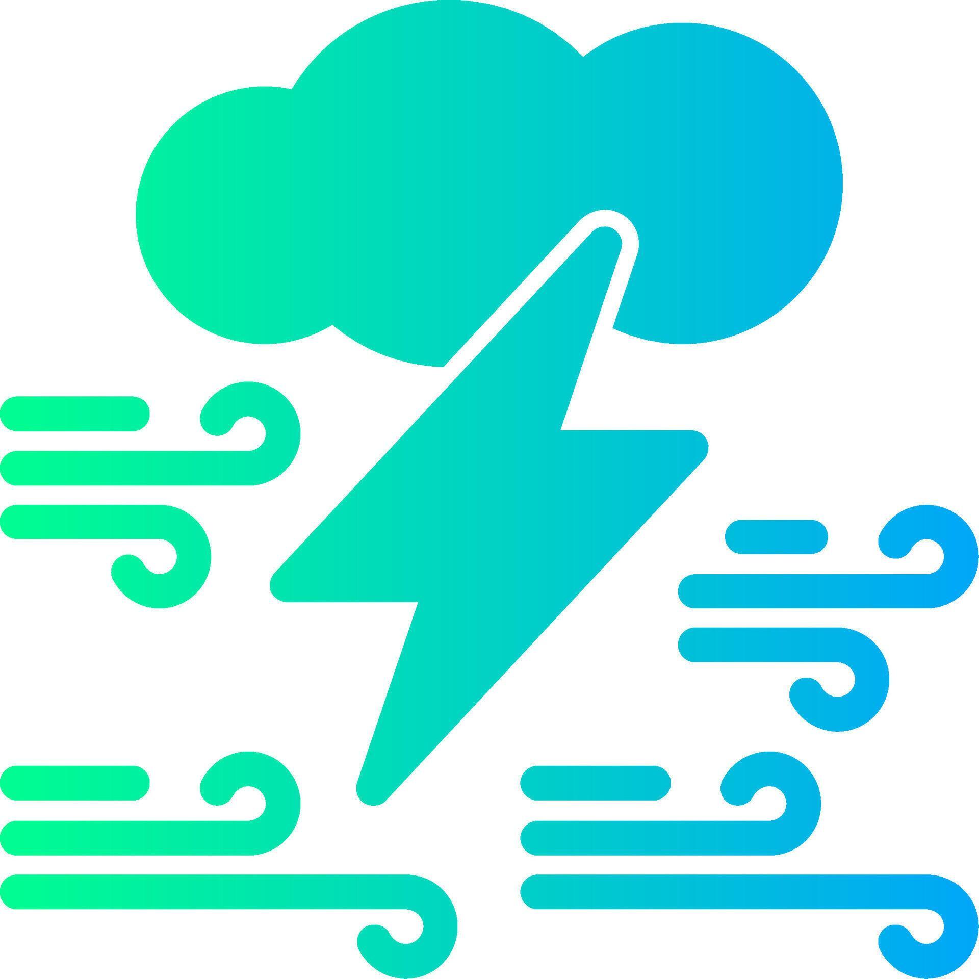 Cloud with thunderbolt Solid Multi Gradient Icon 39479815 Vector Art at Vecteezy
