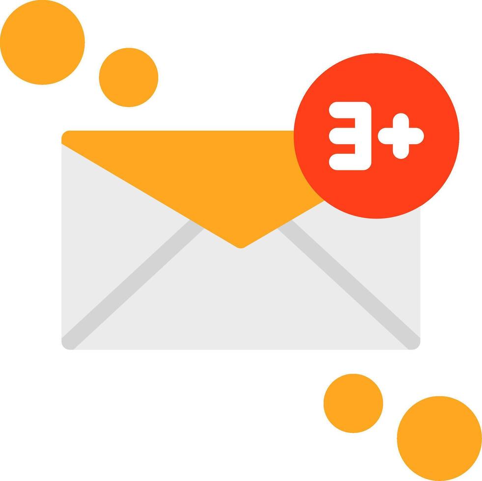 Message notification Flat Icon 39480160 Vector Art at Vecteezy