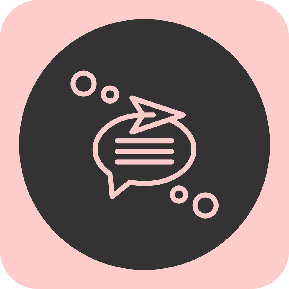 Send message Linear Round Icon 39480722 Vector Art at Vecteezy