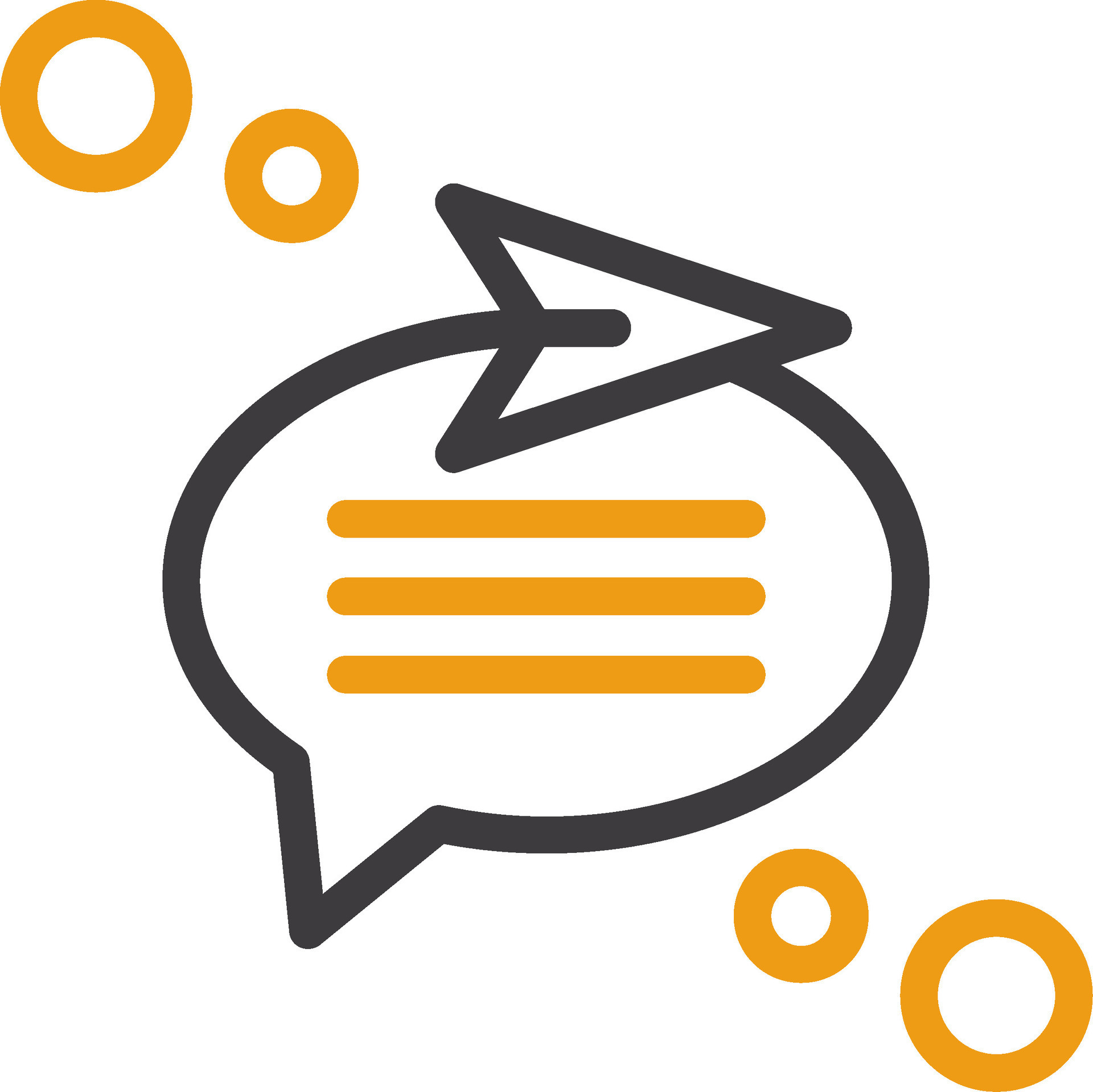 Send Message Line Circle Icon 39480746 Vector Art At Vecteezy