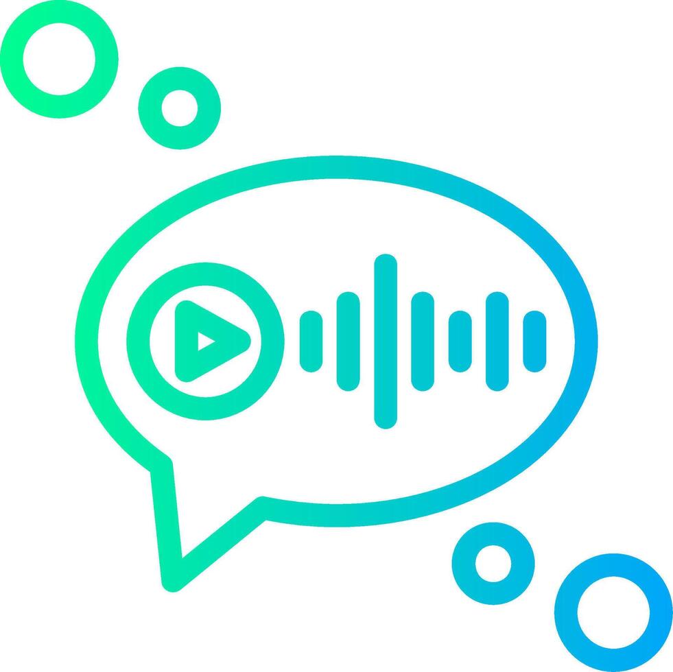 Voice message Linear Gradient Icon 39481014 Vector Art at Vecteezy