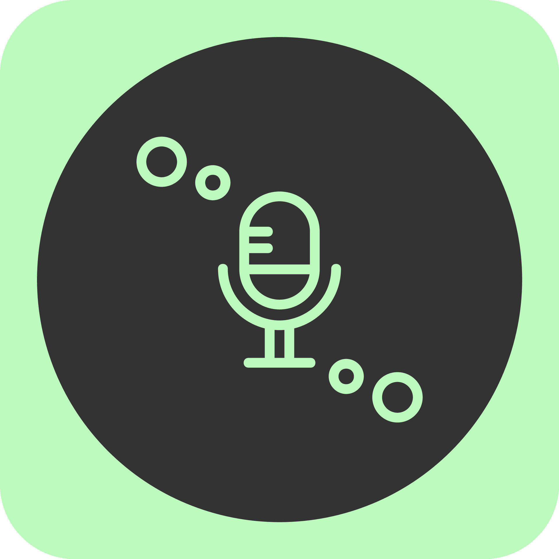 Microphone Linear Round Icon 39481242 Vector Art at Vecteezy