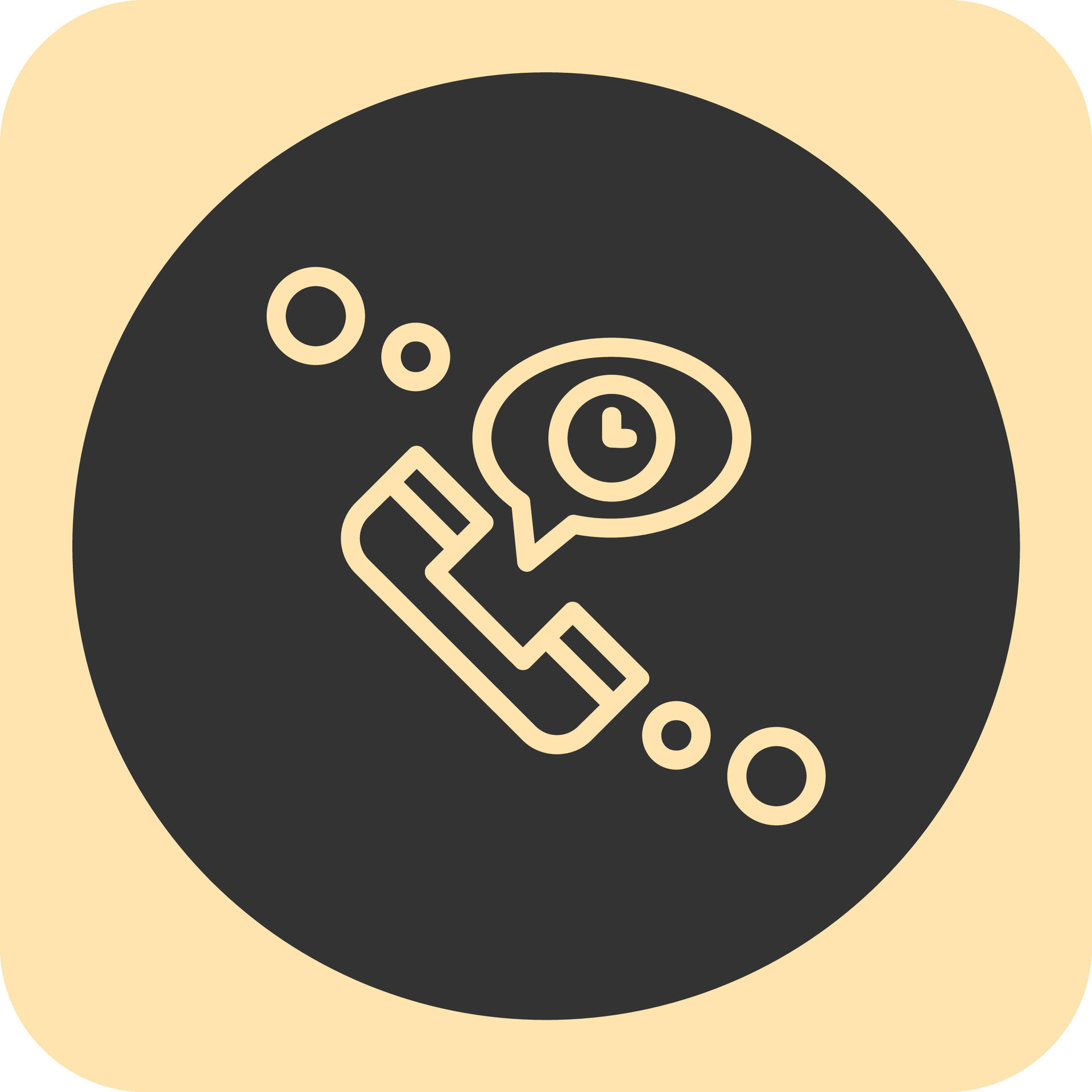 Call waiting Linear Round Icon 39481411 Vector Art at Vecteezy