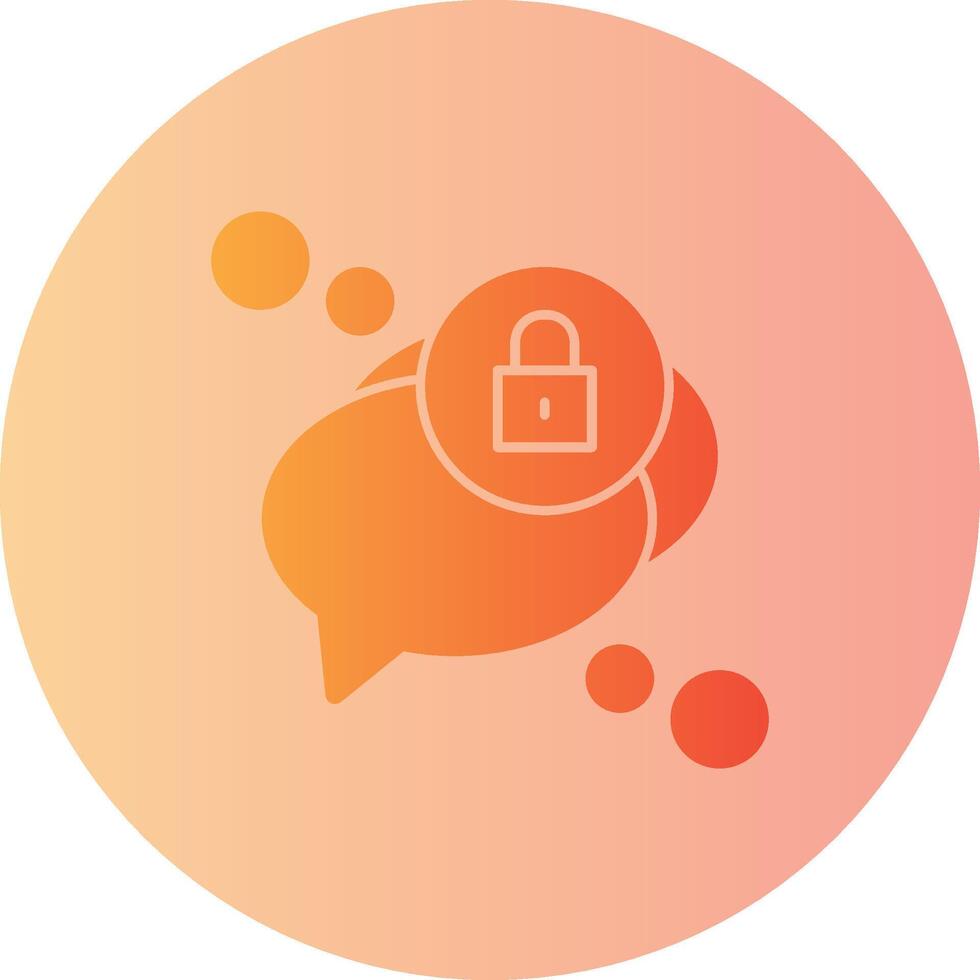 Message encryption Gradient Circle Icon 39482579 Vector Art at Vecteezy