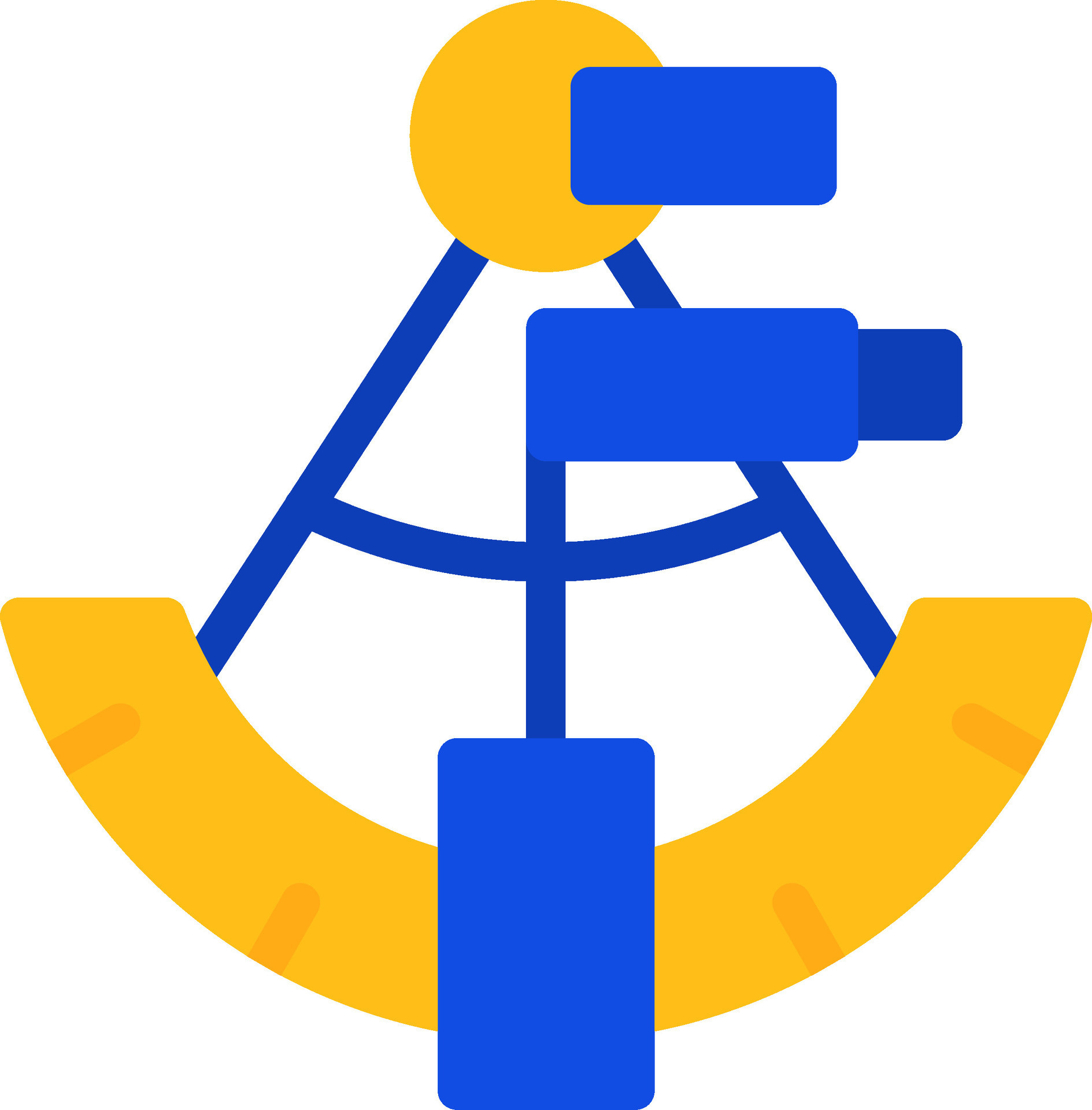 Sextant Flat Two Color Icon 39483434 Vector Art At Vecteezy