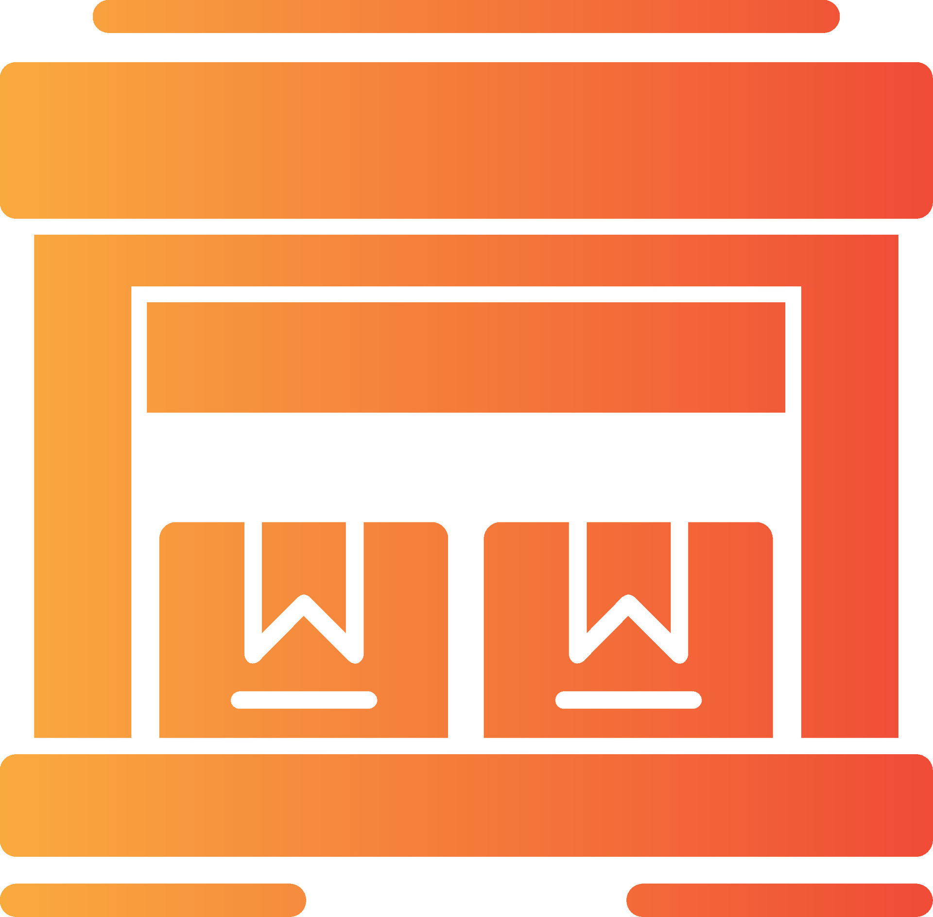 Warehouse Solid Multi Gradient Icon 39484511 Vector Art at Vecteezy