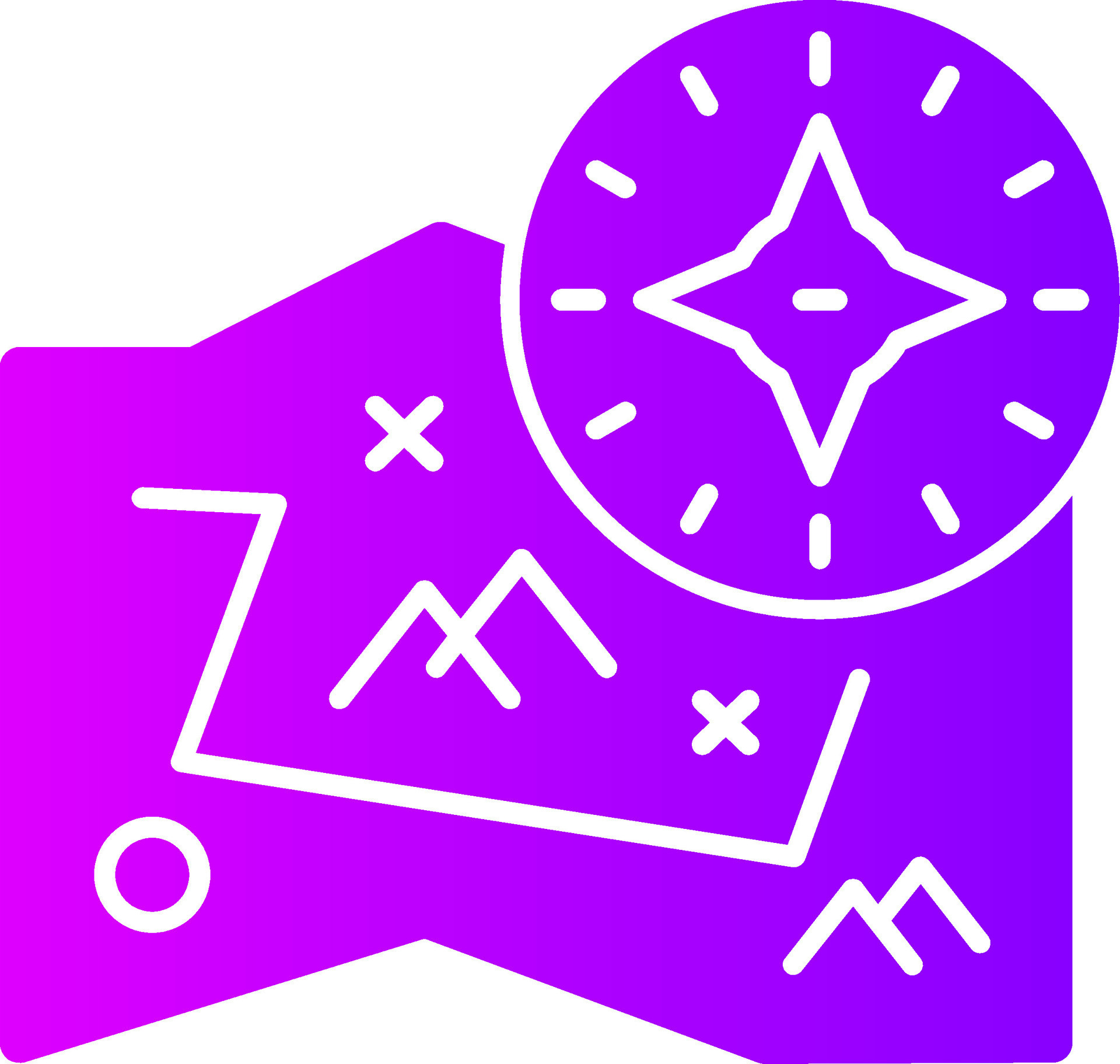 Nautical map Solid Multi Gradient Icon 39485326 Vector Art at Vecteezy