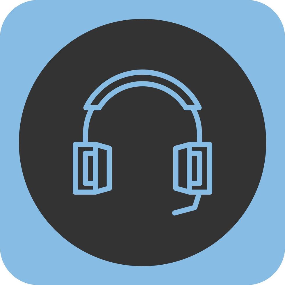 Headset Linear Round Icon 39486352 Vector Art at Vecteezy