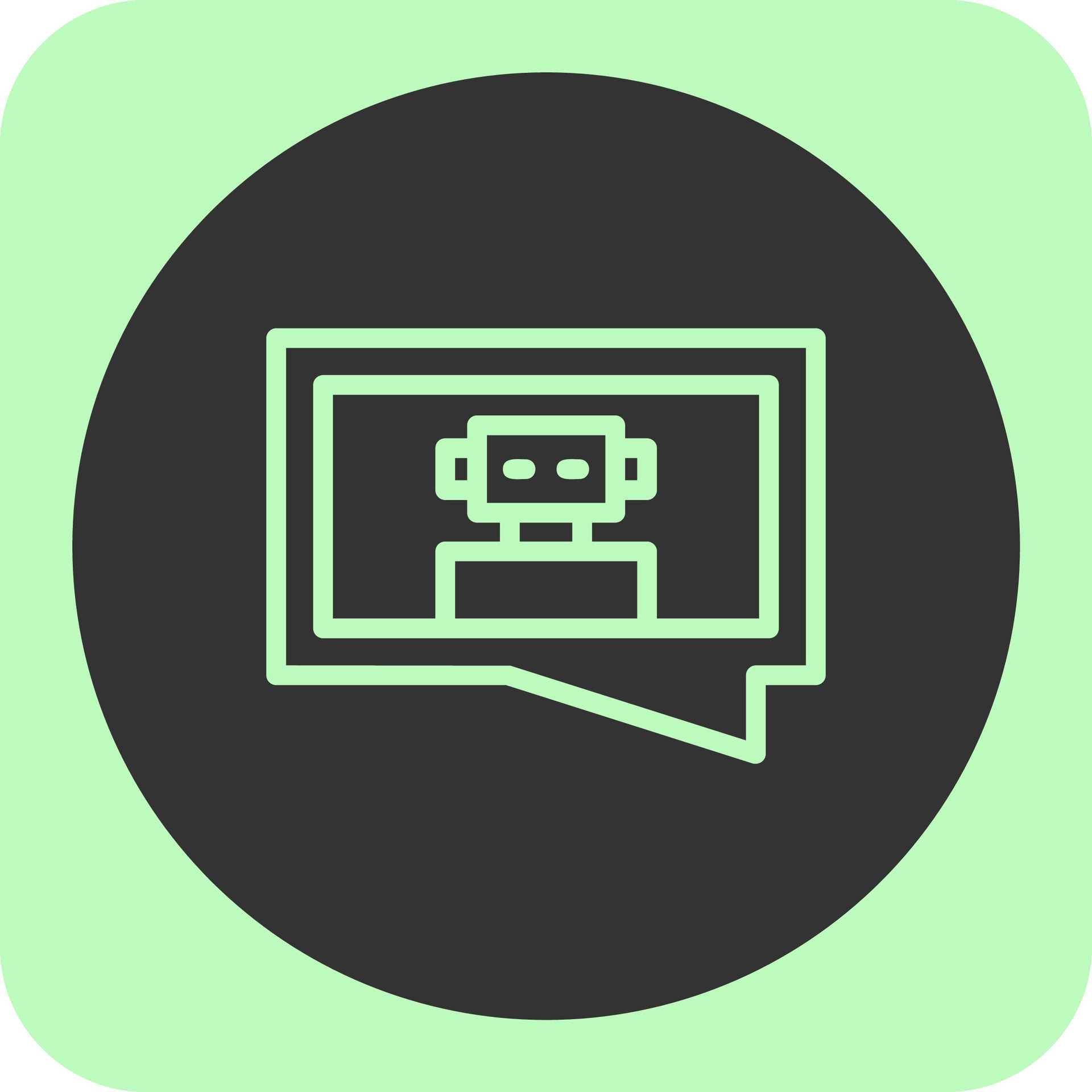 Chatbot Linear Round Icon 39487053 Vector Art at Vecteezy