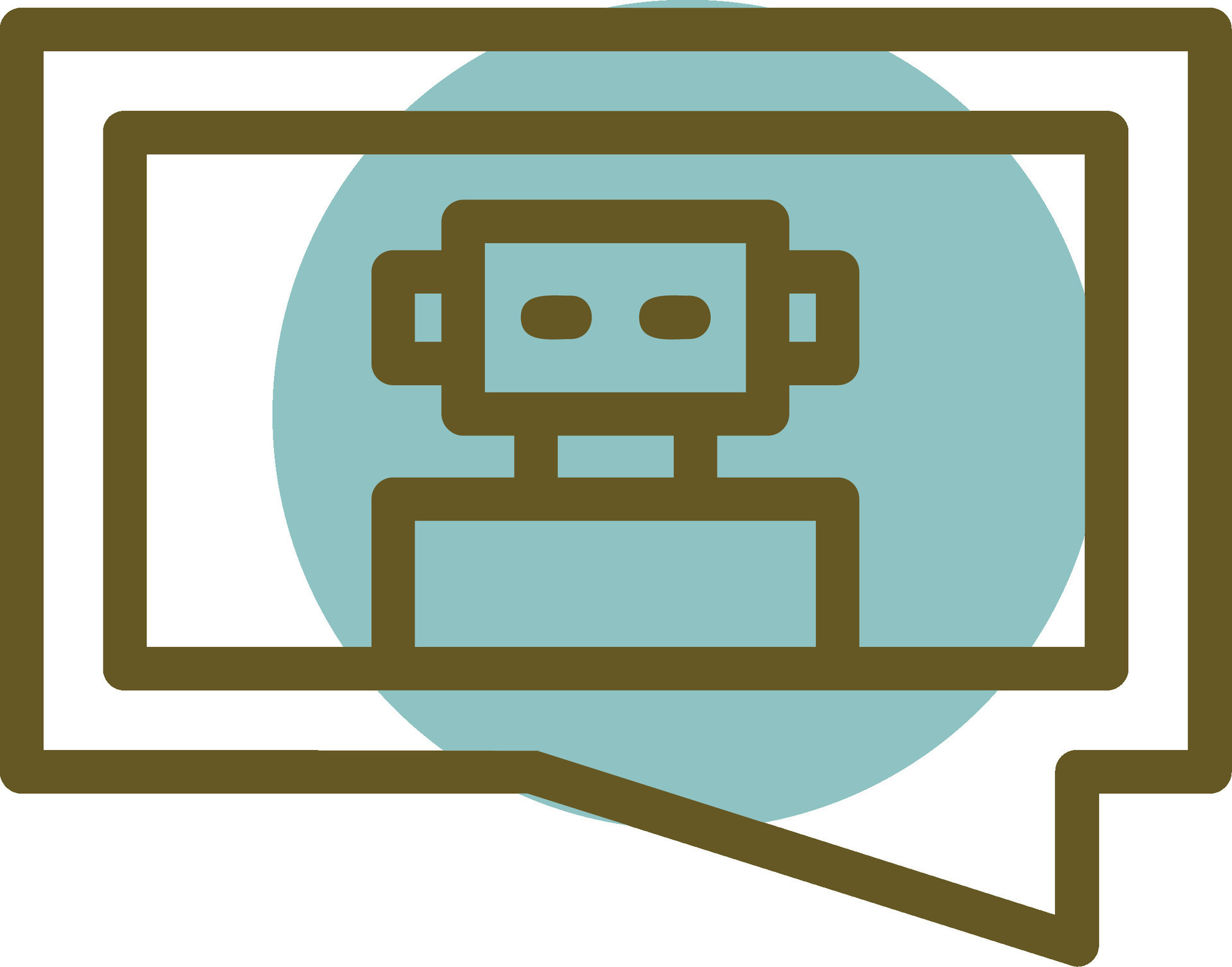 Chatbot Linear Circle Icon 39487056 Vector Art At Vecteezy