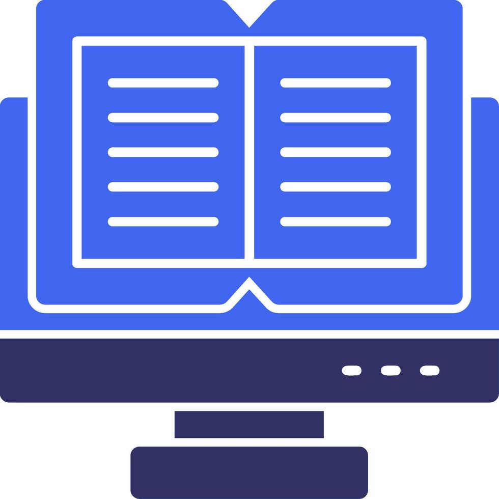 E-learning Solid Two Color Icon 39487696 Vector Art at Vecteezy