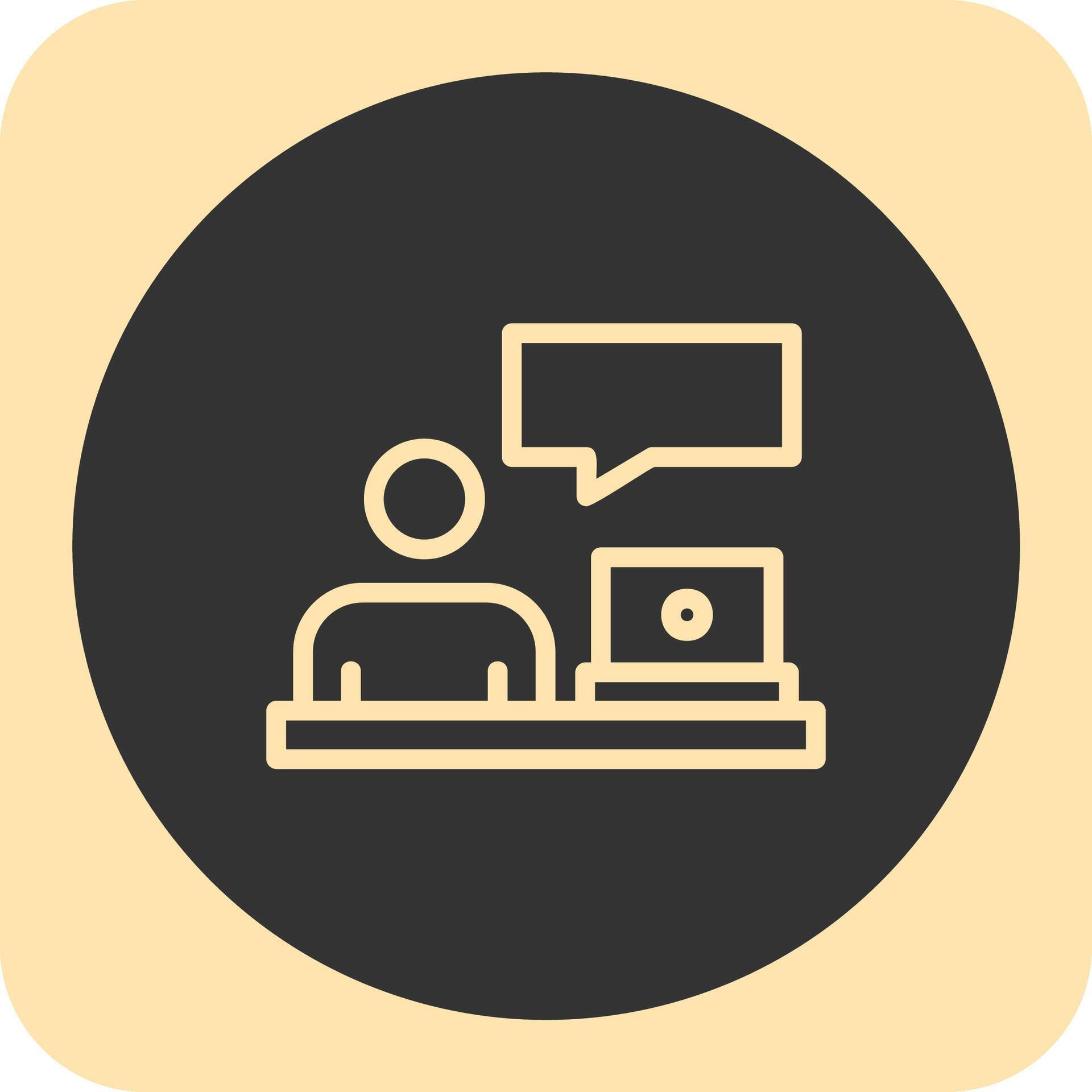 Work chat Linear Round Icon 39487708 Vector Art at Vecteezy