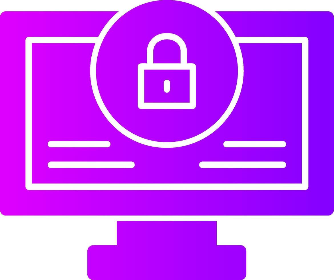Remote work security Solid Multi Gradient Icon 39488421 Vector Art at ...