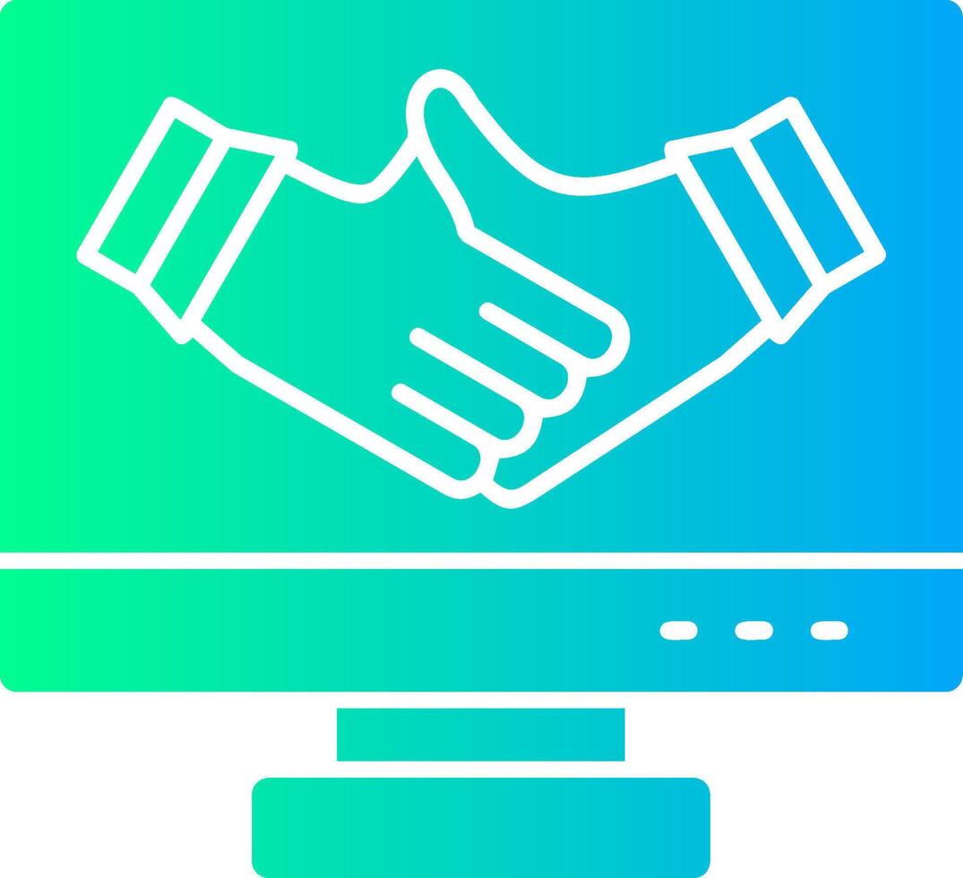 Remote work collaboration Solid Multi Gradient Icon 39488468 Vector Art ...