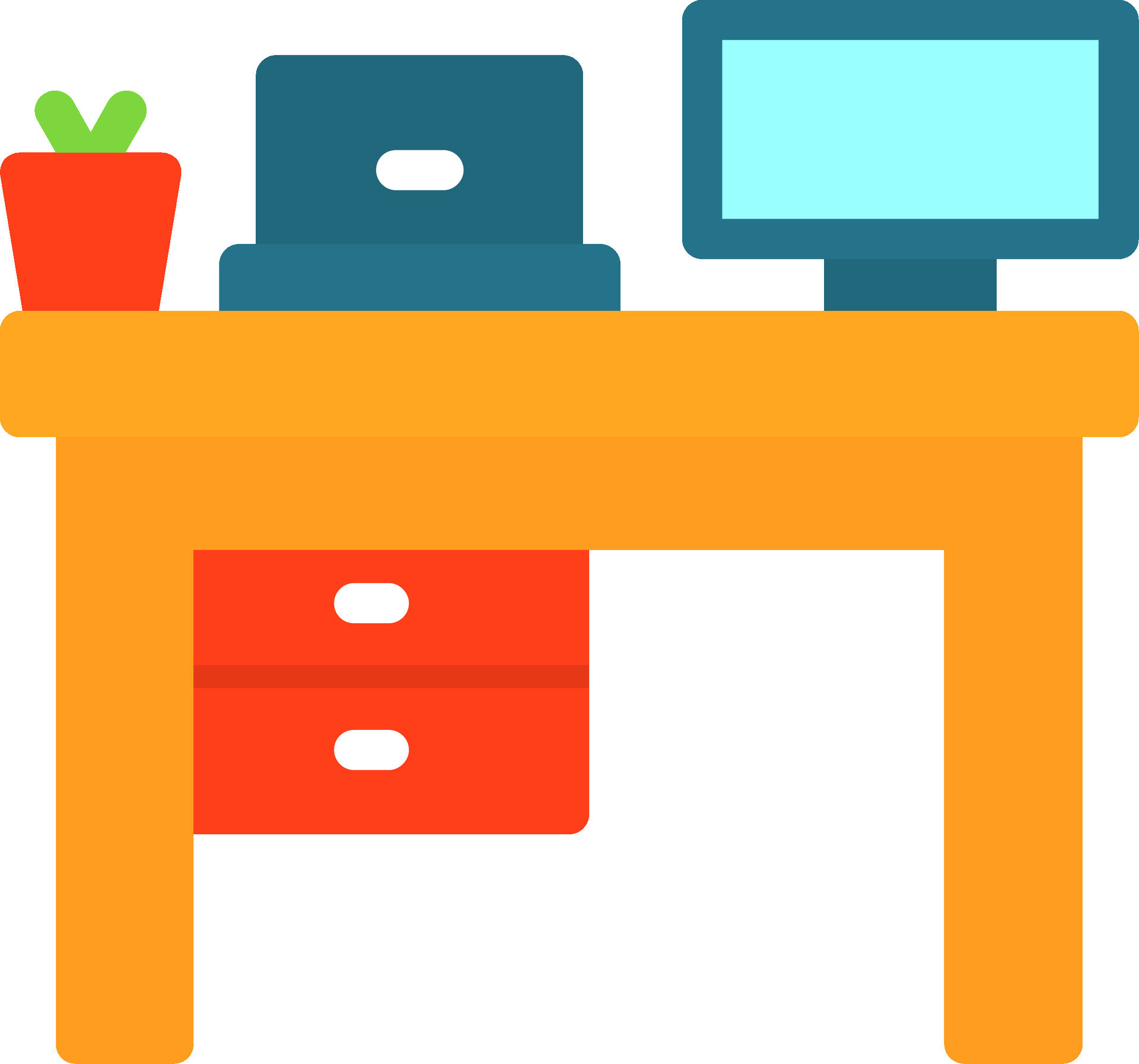 Remote work workspaces Flat Icon 39488697 Vector Art at Vecteezy