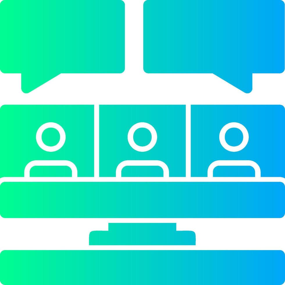 Remote work interviews Solid Multi Gradient Icon 39488773 Vector Art at ...