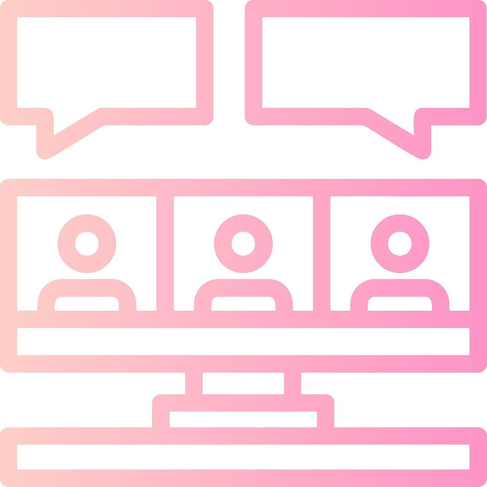 Remote work interviews Linear Gradient Icon 39488829 Vector Art at Vecteezy