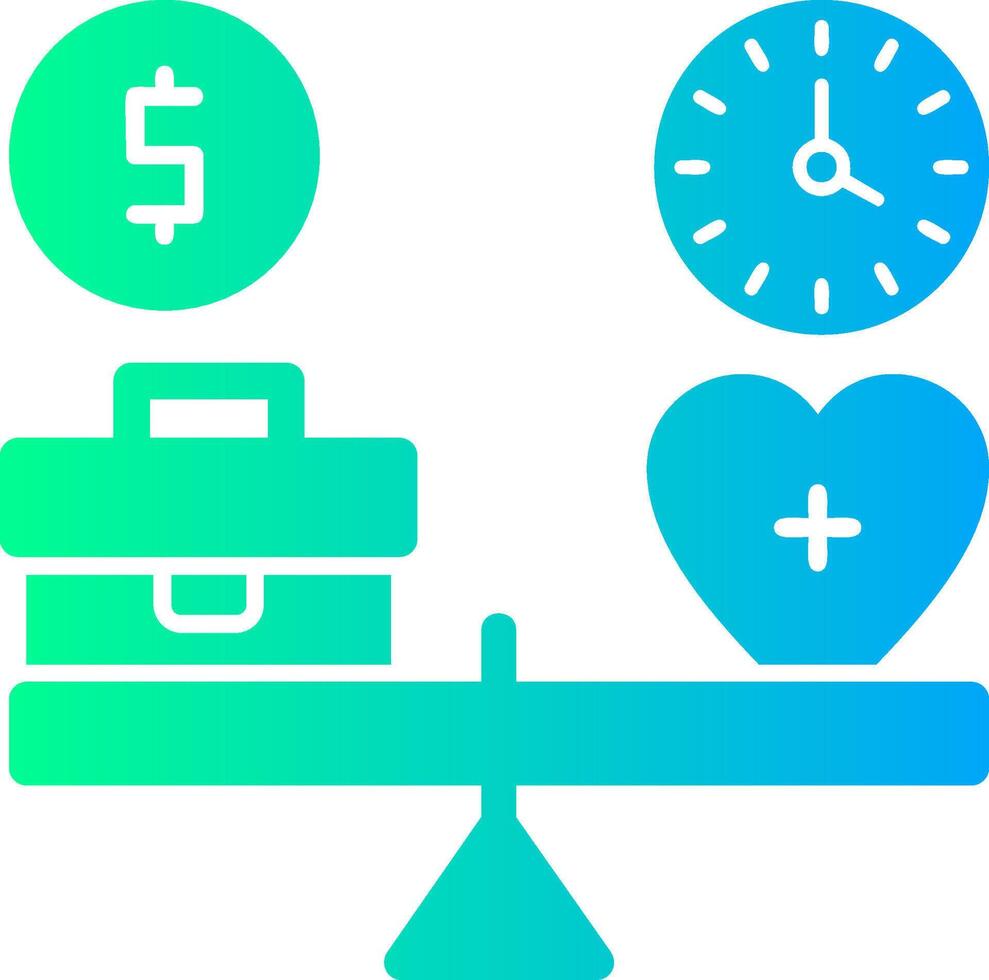 Remote work balance Solid Multi Gradient Icon 39489109 Vector Art at ...