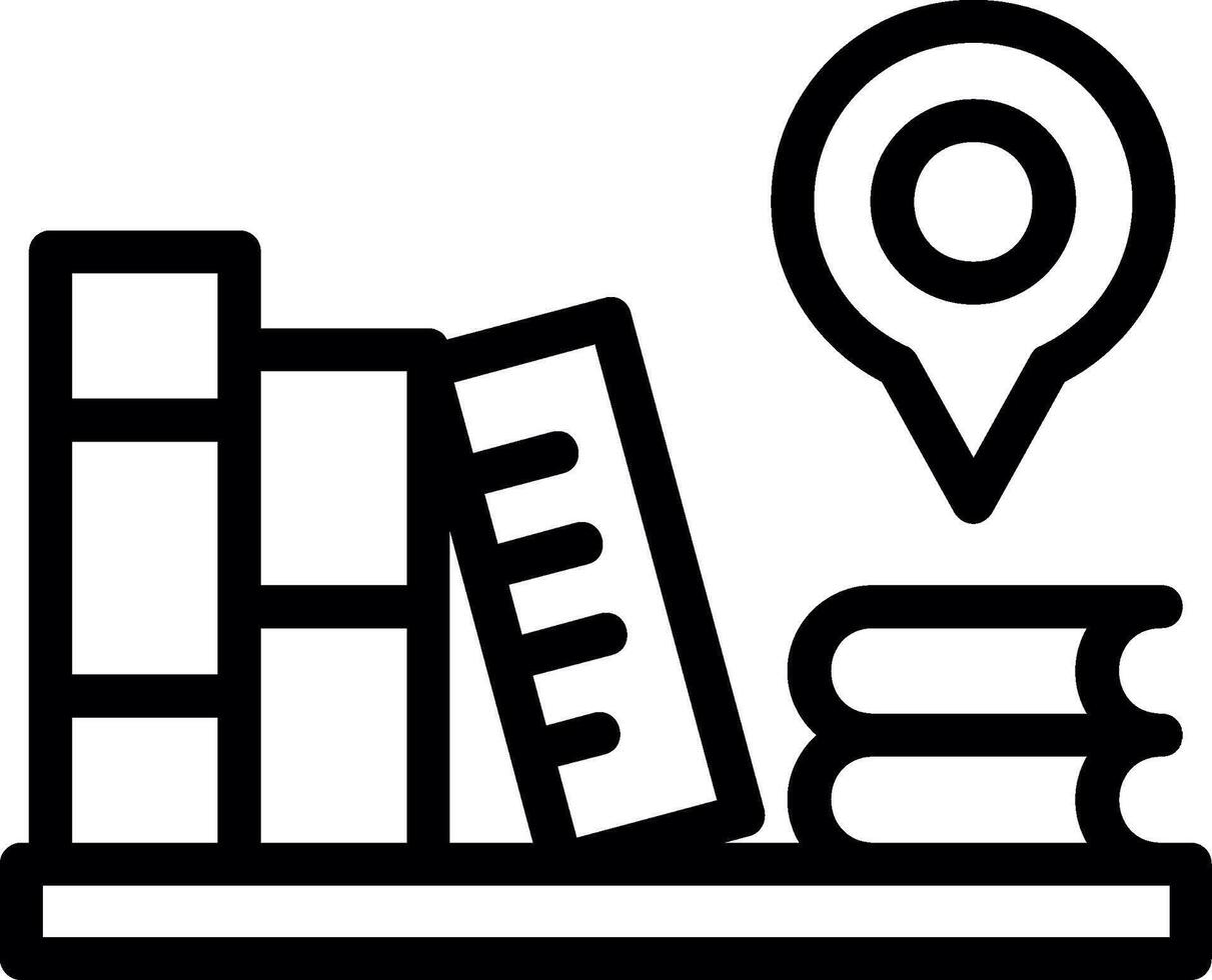 Library Line Icon 39489810 Vector Art at Vecteezy