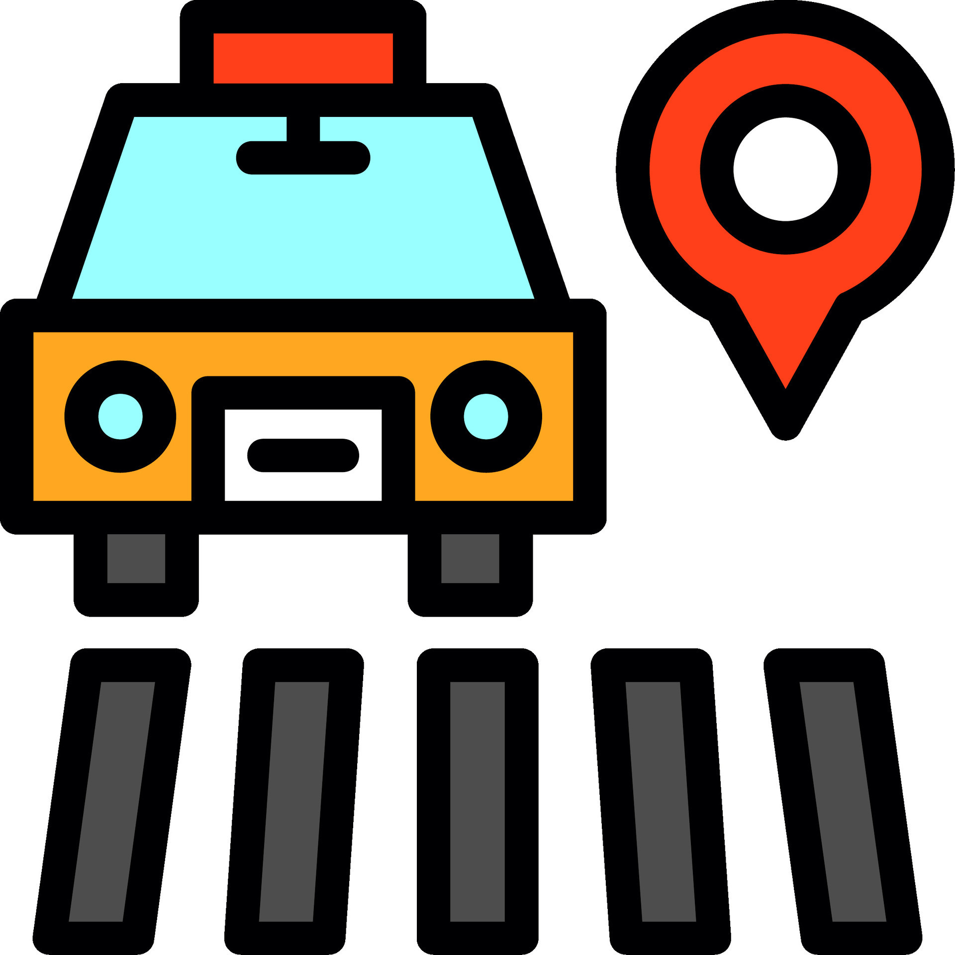 Crosswalk Line Filled Icon 39490518 Vector Art at Vecteezy